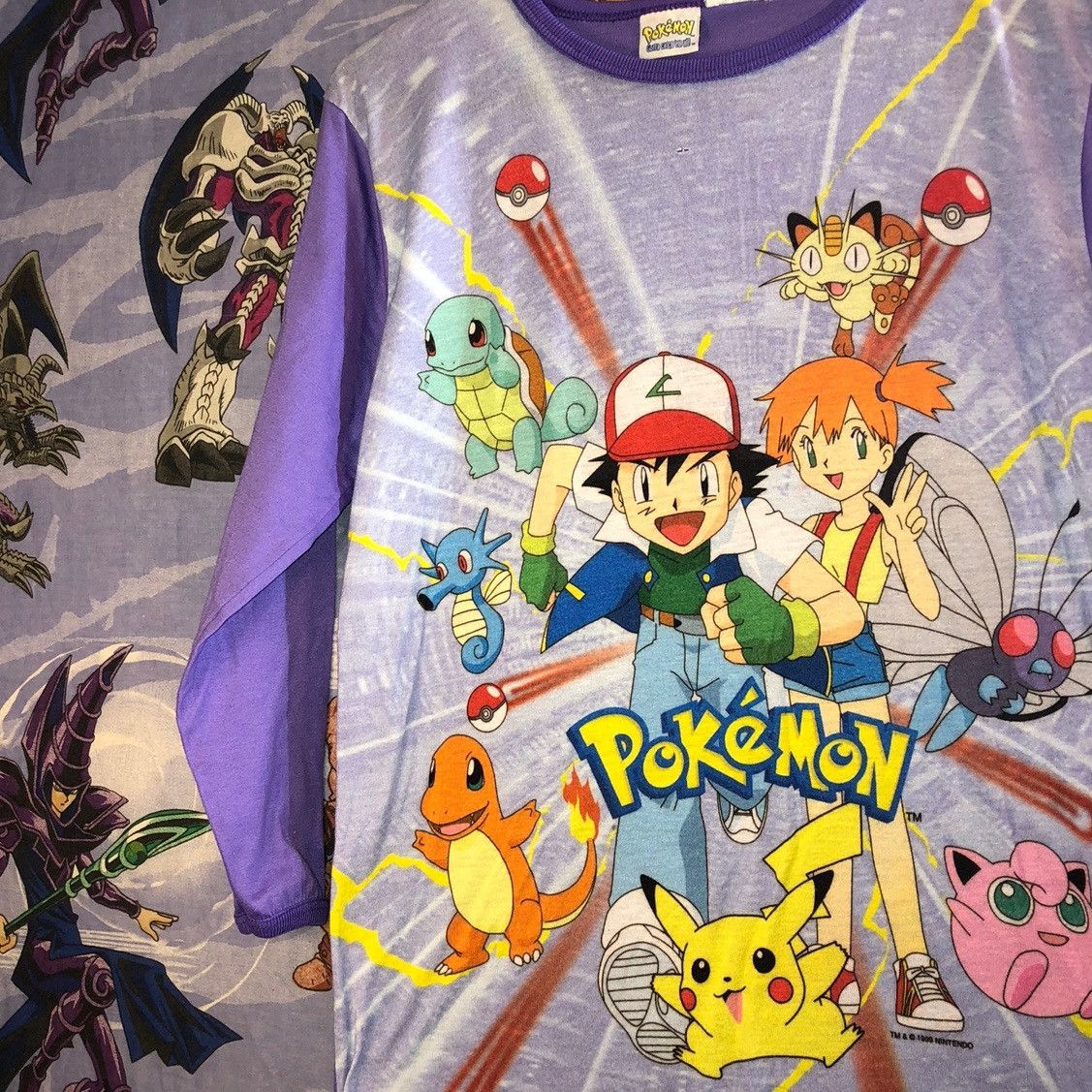 Vintage 90s Pokémon T Shirt 3/4 Sleeve Pikachu Ash Squirtle | Grailed