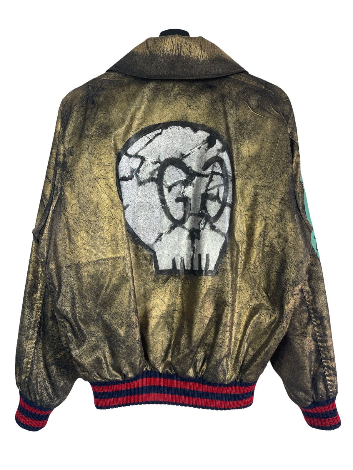 Gucci Gucci bomber spray paint print | Grailed