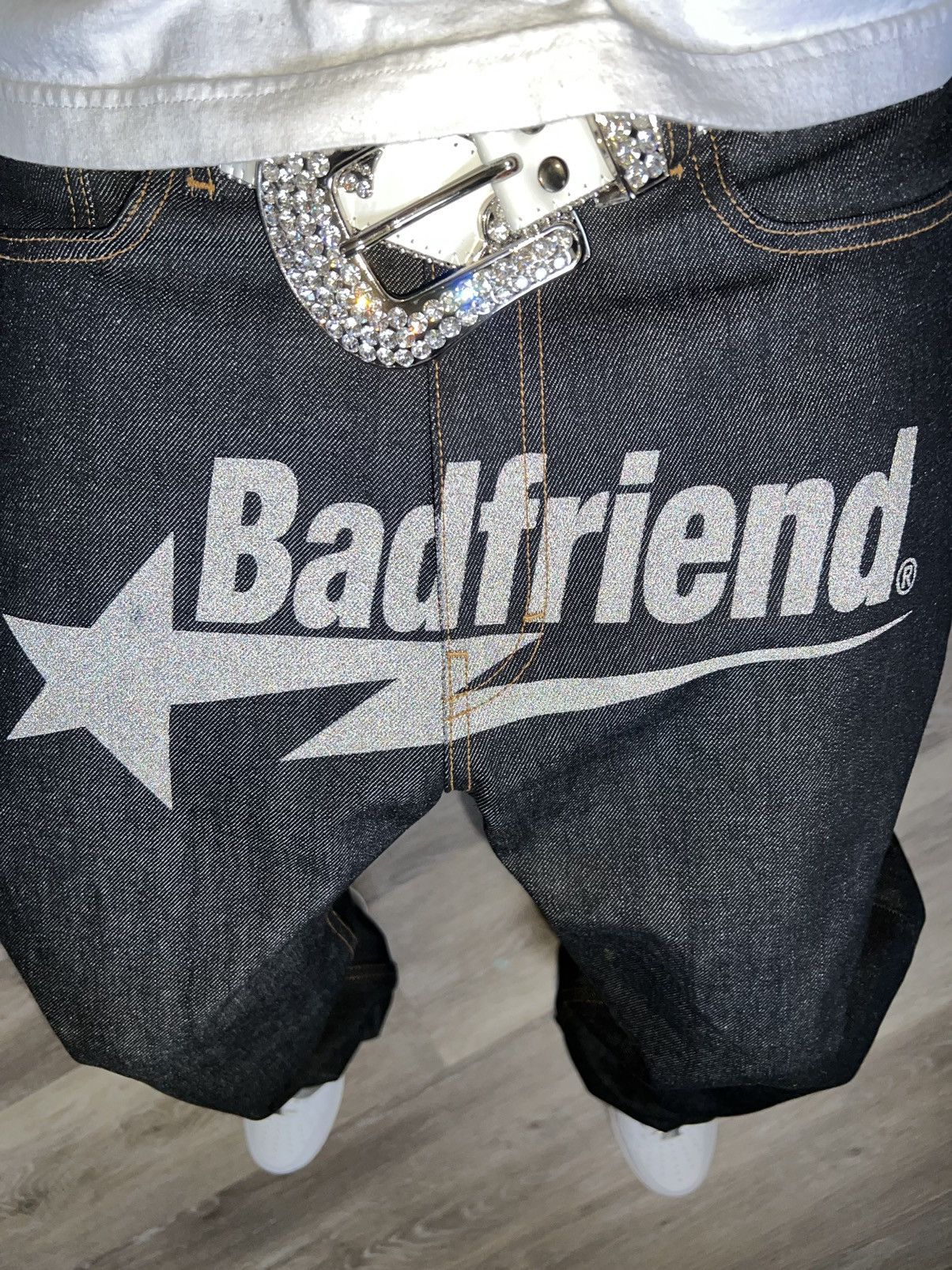 Badfriend × Streetwear Badfriend reflective starprint denim | Grailed