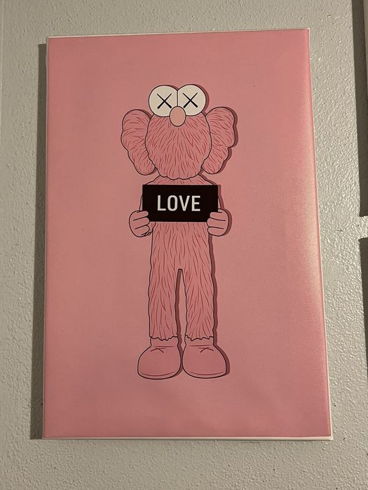 Kaws Pink KAWS Wall Decor/Canvas Poster | Grailed