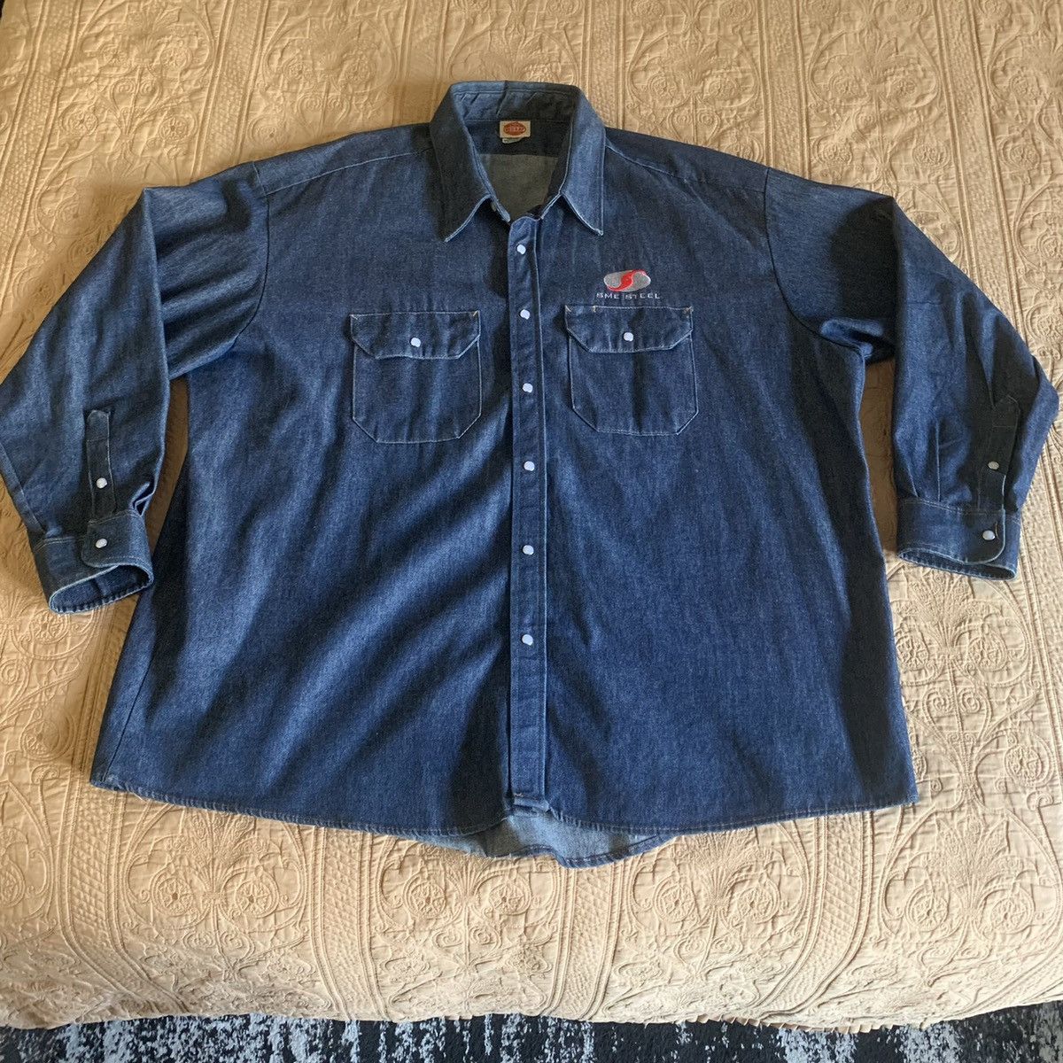 Vintage Red Kap SME Steel Denim Shirt Jacket | Grailed