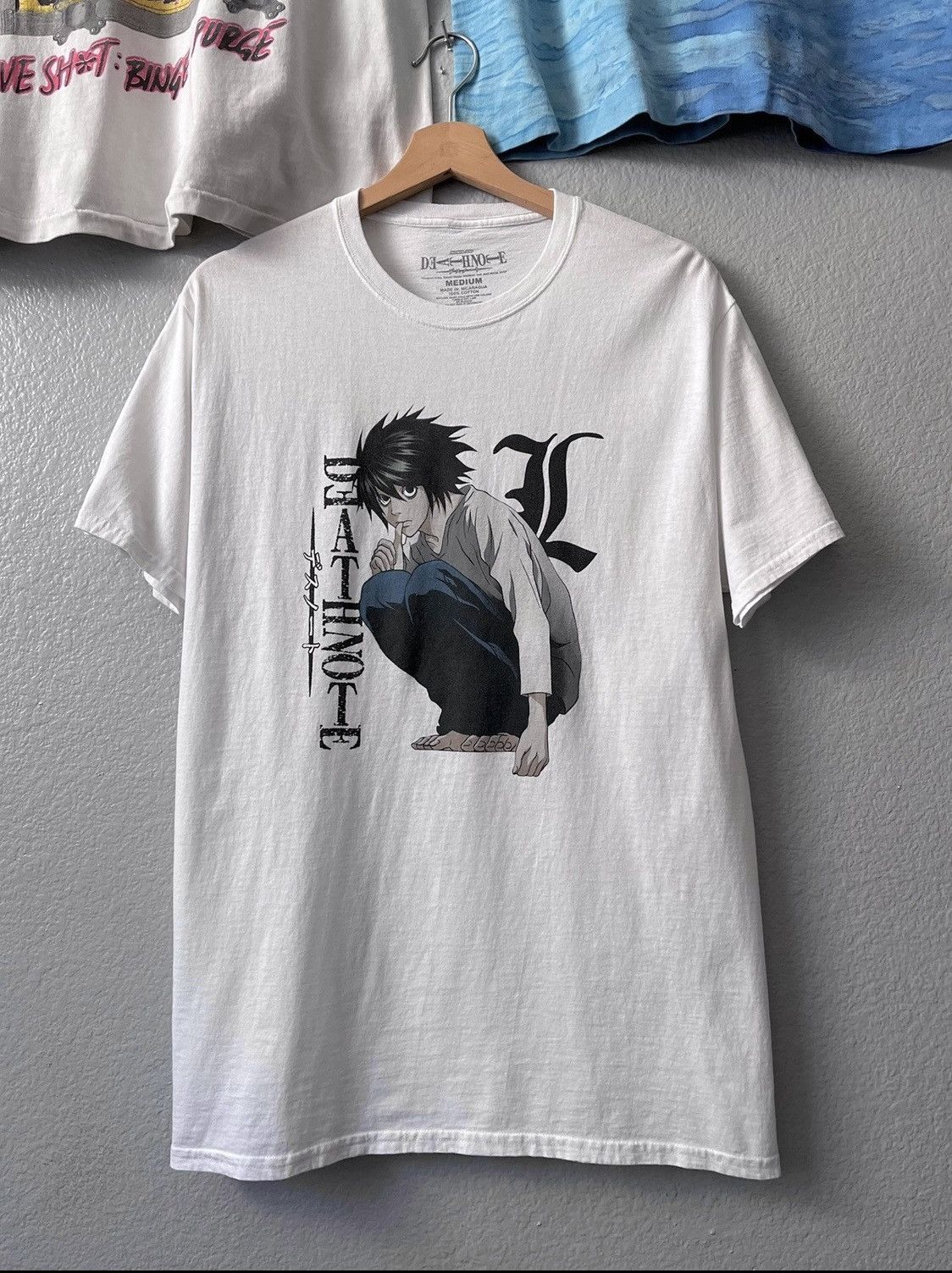 Japanese Brand Death Note “L” Solo Character Graphic Anime Tee Shirt ...