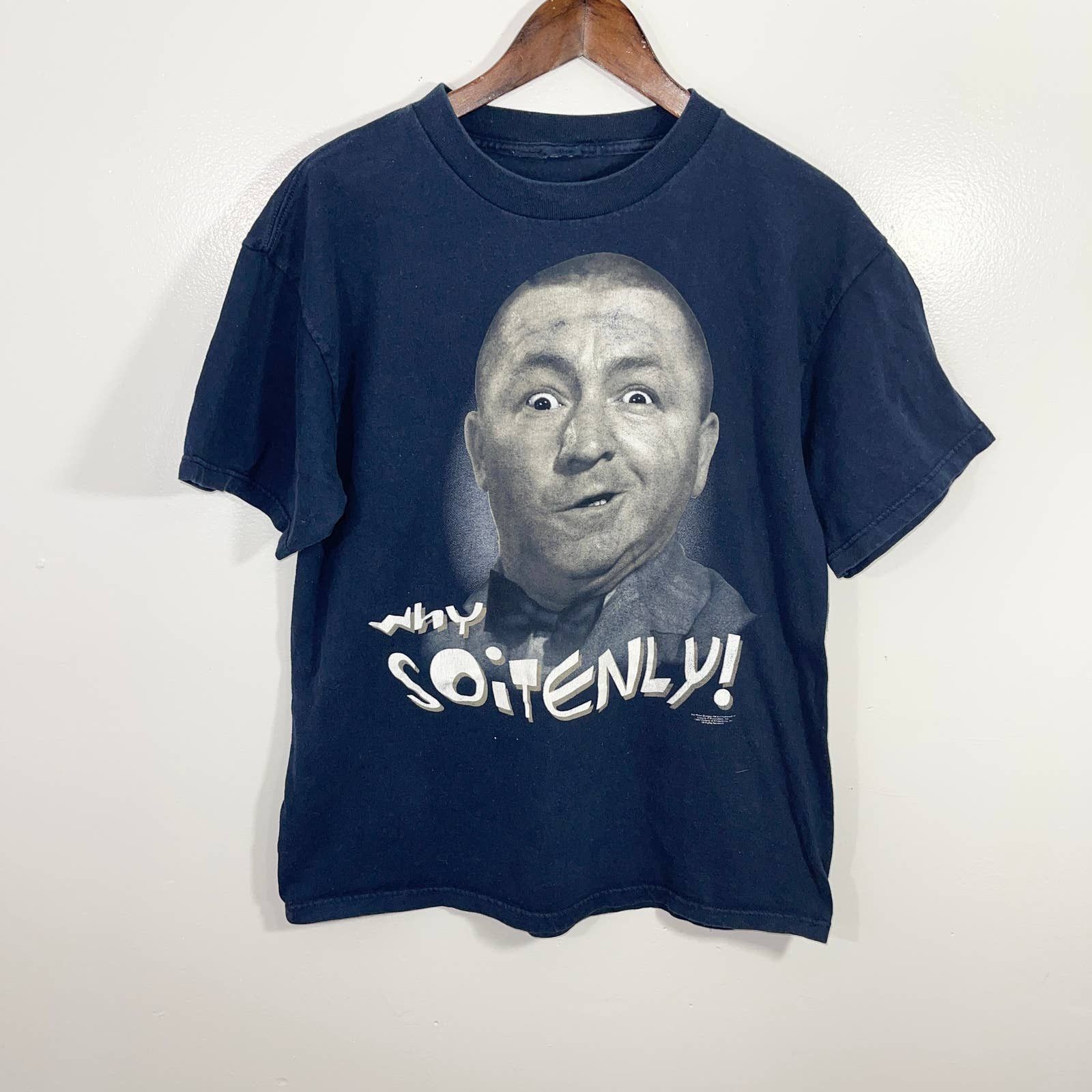 Vintage VINTAGE 90s 1997 Three Stooges Curly Joe Why Soitenly Shirt ...