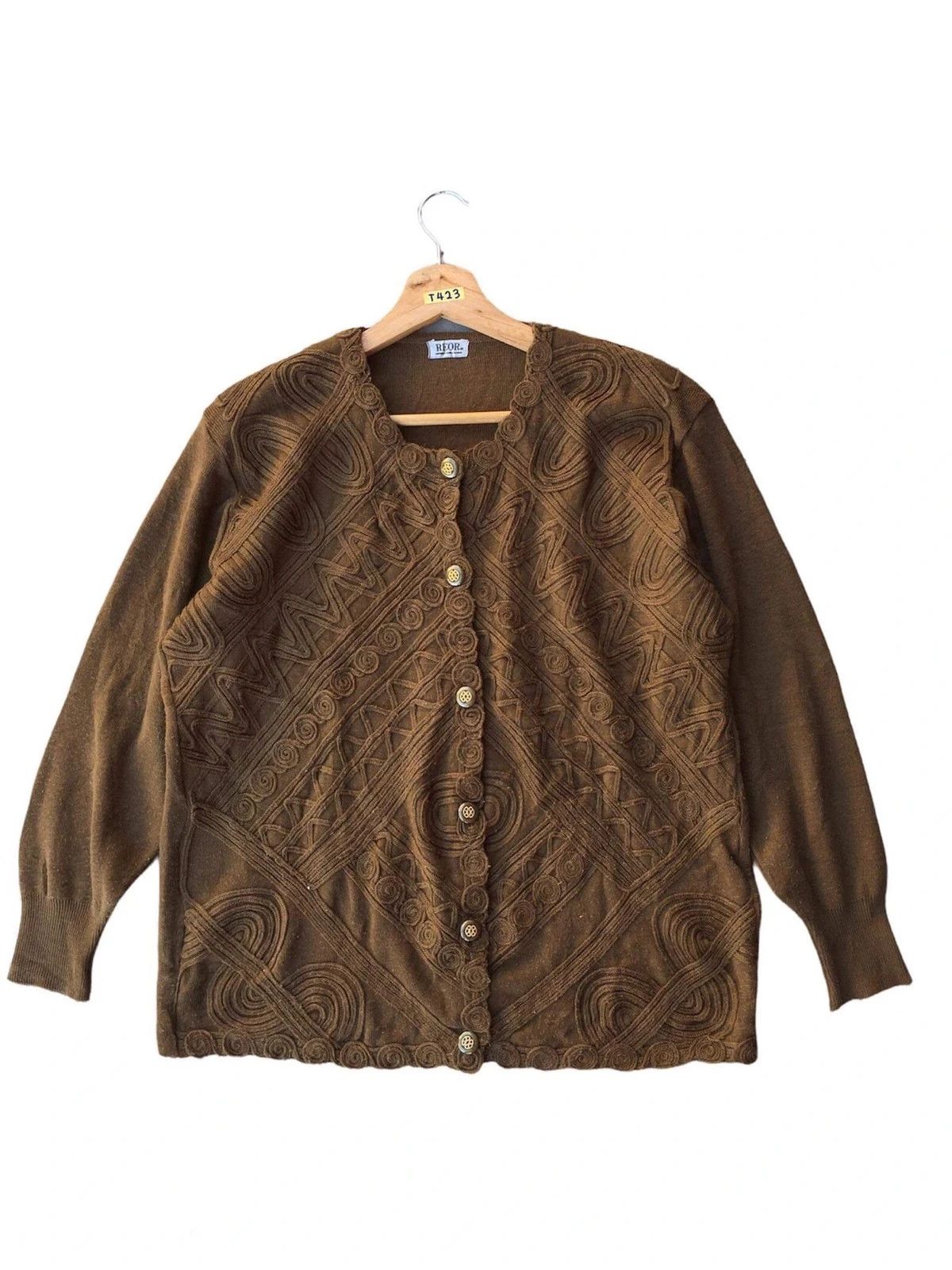 Japanese Brand 📌Japanese REOR Art Design Pullover Cardigan Pattern ...