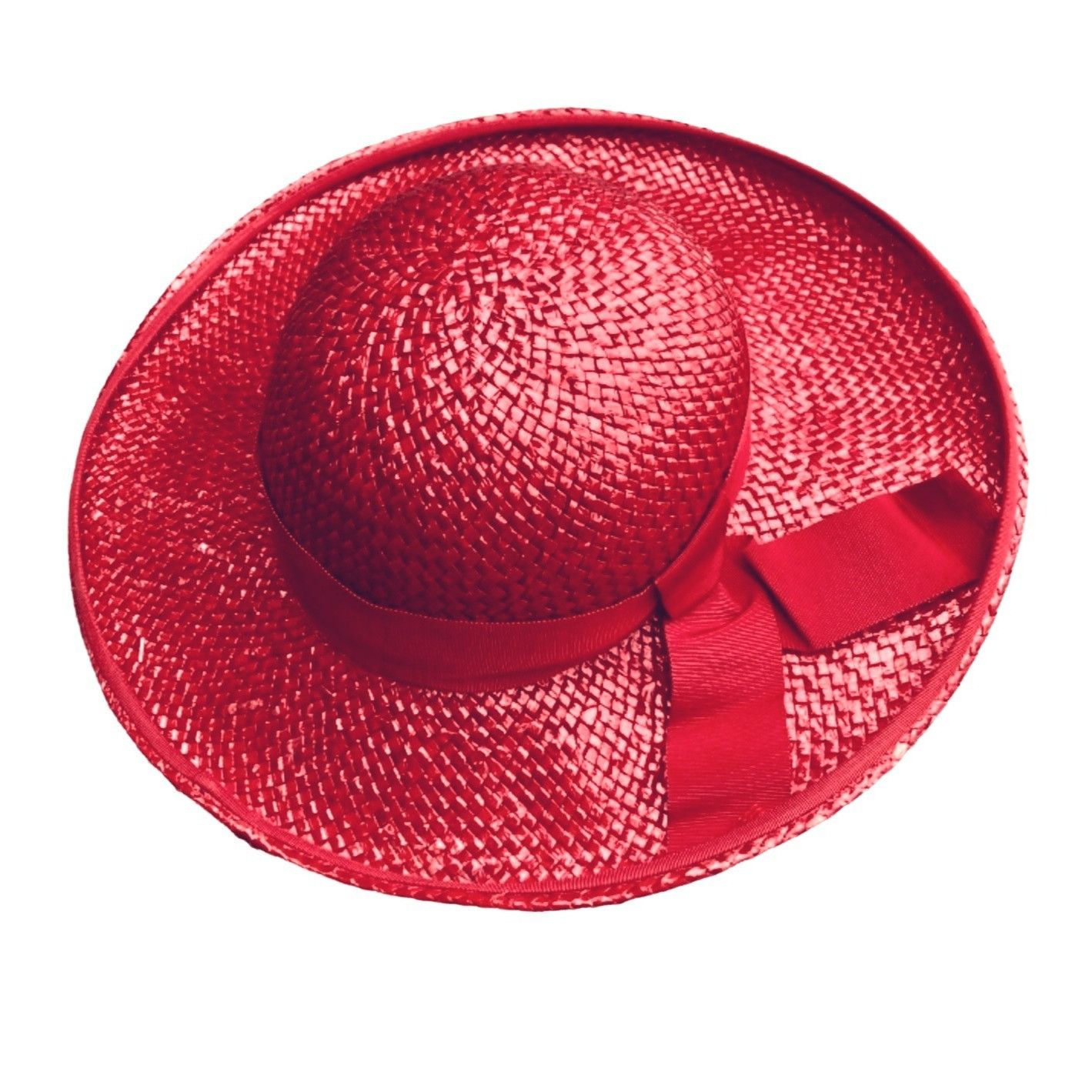 Vintage Vintage Straw Hat Red Boater 60s Michael Charles Women | Grailed