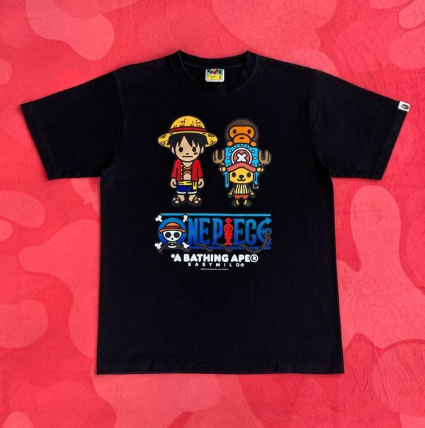 Bape Bape x One Piece Luffy and Chopper tee | Grailed