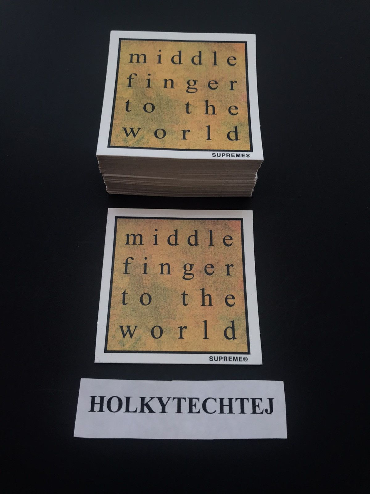 Supreme Supreme Middle Finger To The World Stickers Brick | Grailed