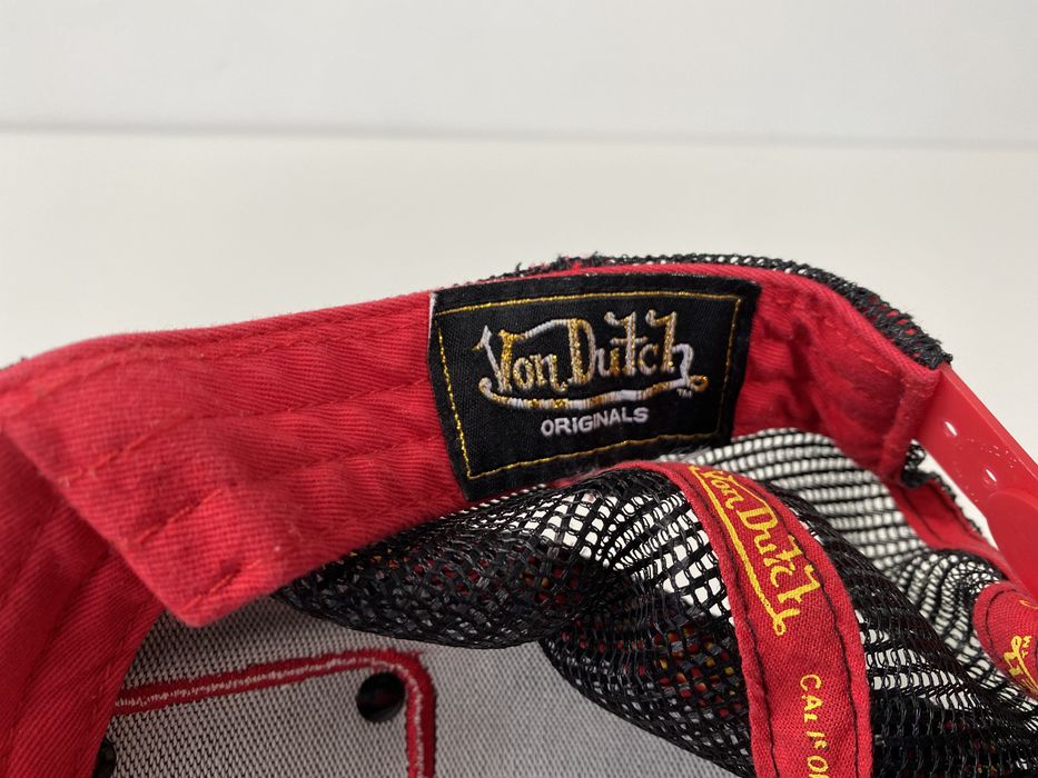 Von Dutch Von Dutch License plate distressed mesh back trucker hat ...