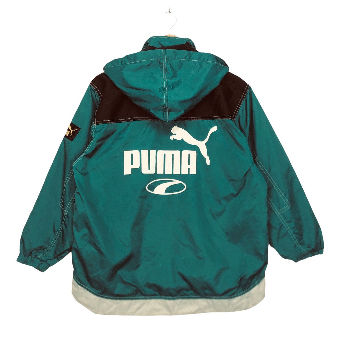Puma Vtg PUMA Zip Up Hoodie Jacket Big Logo | Grailed