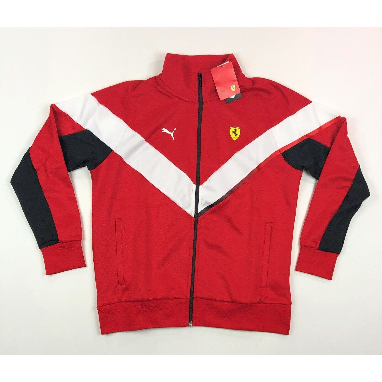 Puma Puma Ferrari Race MCS Red Black Track Jacket Full Zip | Grailed