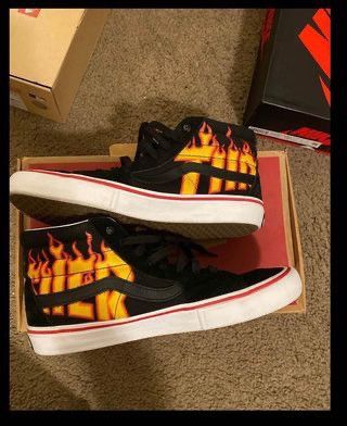 Vans Thrasher x Sk8-Hi Pro Thrasher | Grailed