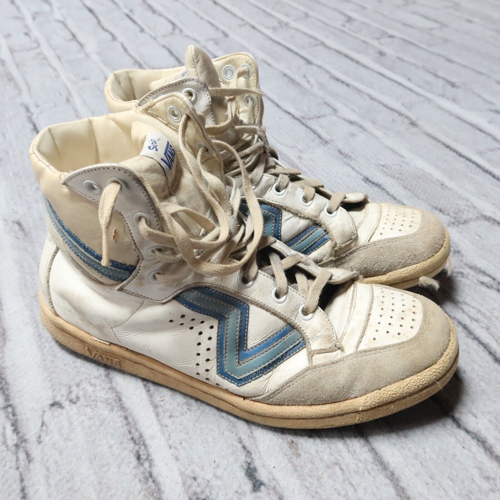 Vans Vintage 80s Vans Serio Basketball Shoes Size 8 Slam Dunk Made in ...