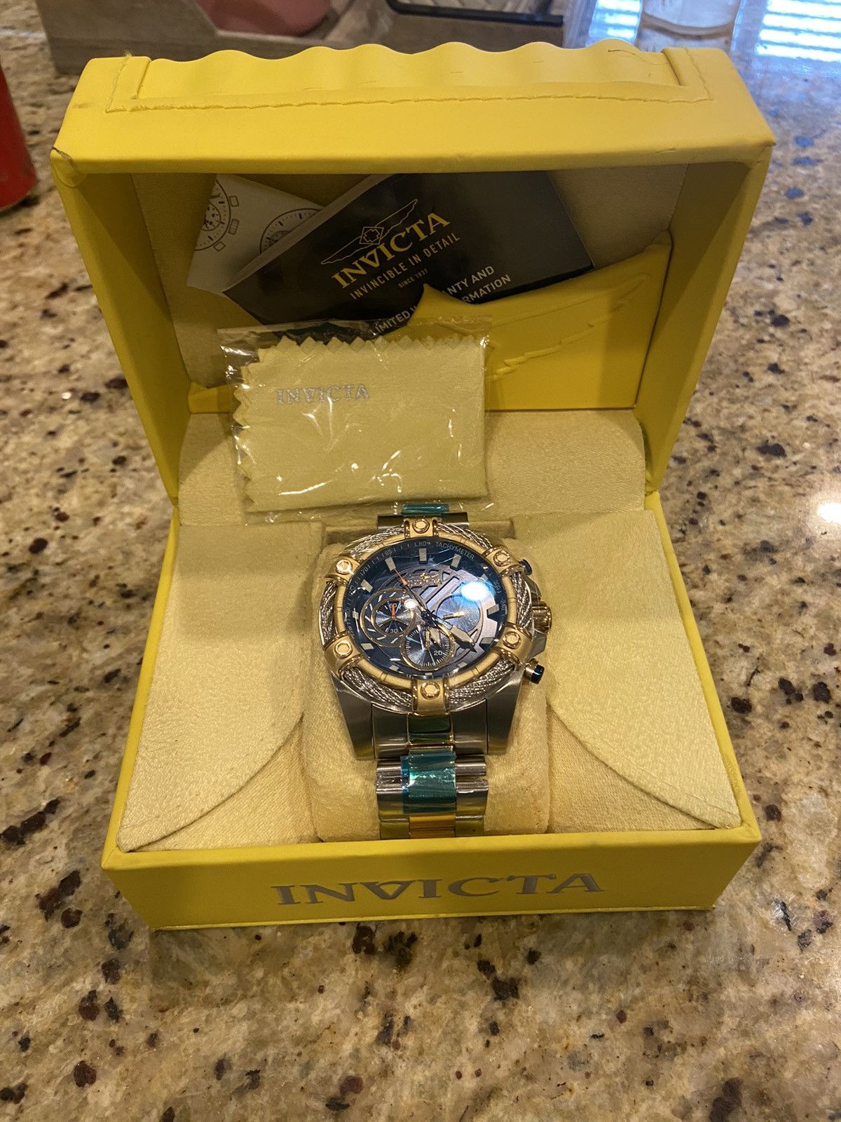 Invicta INVICTA 25522 Men’s Bolt Quartz Watch Gold/Chrome, blue dial ...