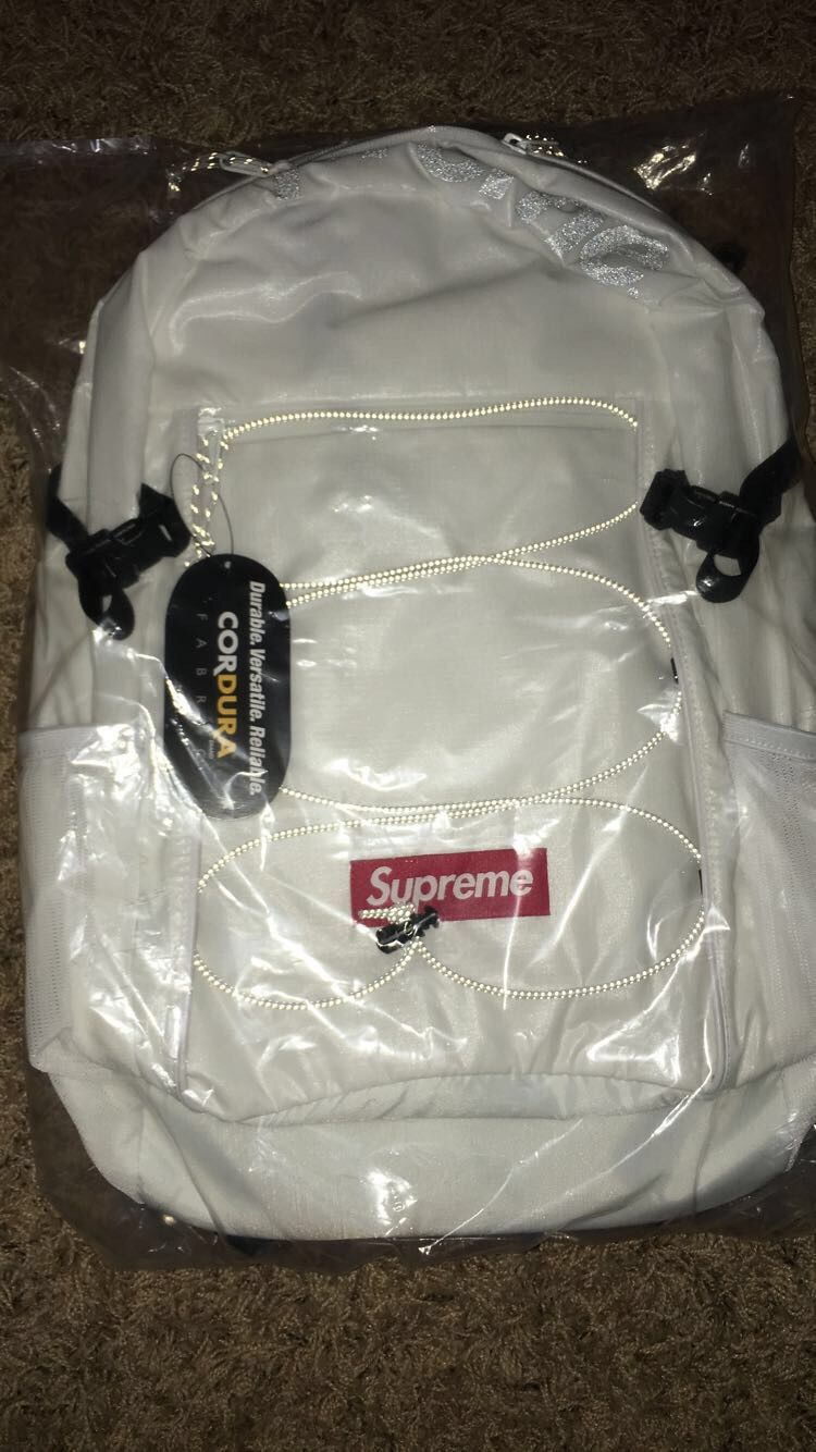 Supreme White Supreme Backpack | Grailed