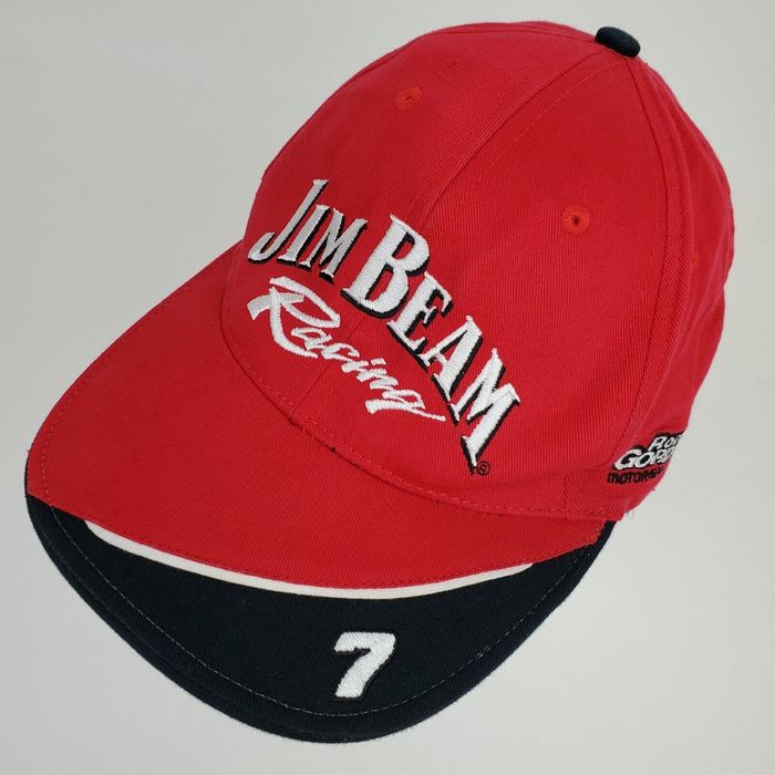 Vintage Jim Beam Racing #7 Cap Hat Robby Gordon Motorsports Red Black ...