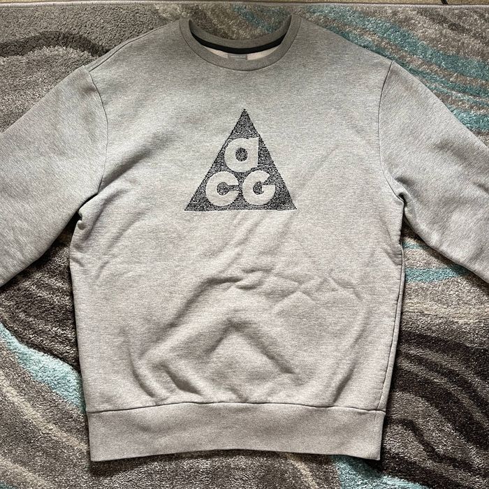 Nike Vintage Mens Nike ACG Logo Crewneck Pullover Gray Size XL | Grailed