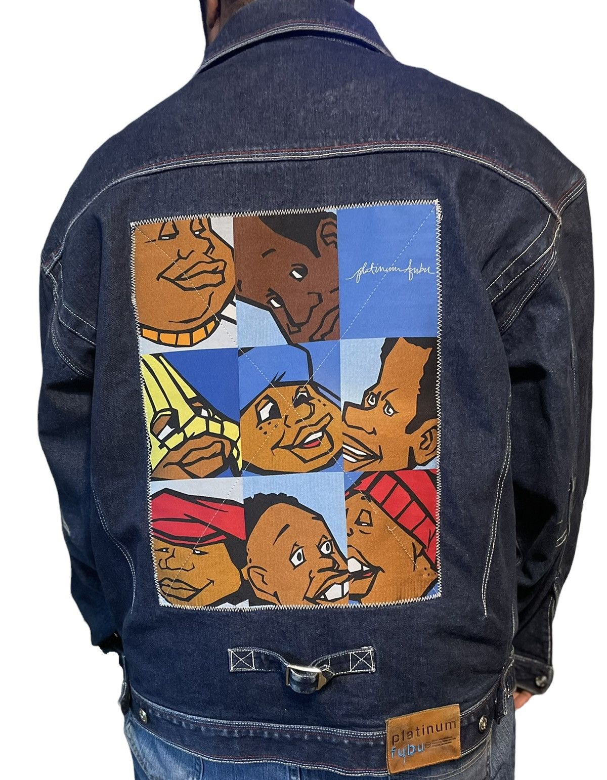 Fubu × Vintage Vintage Platinum Fubu Fat Albert Denim Jacket Size 2XL ...