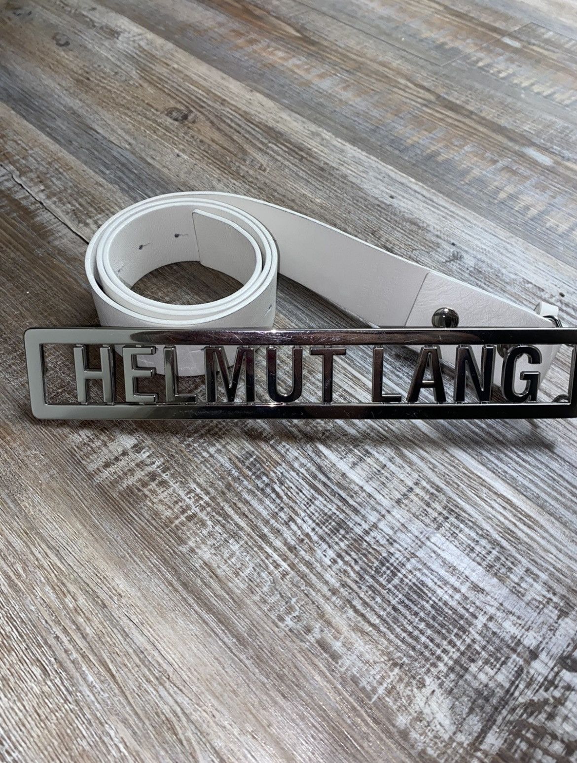 Helmut Lang helmut lang name plate belt *rare* | Grailed