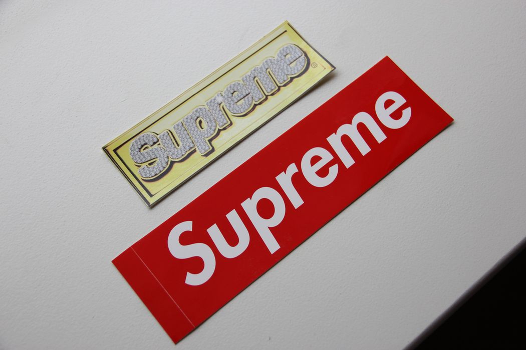 Supreme Supreme Bling Box Logo Sticker (Supreme Yellow Bling Sticker ...