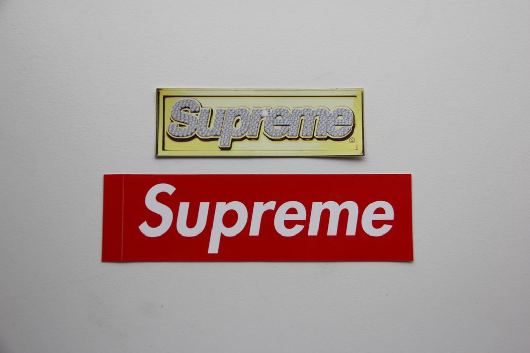 Supreme Supreme Bling Box Logo Sticker (Supreme Yellow Bling Sticker ...