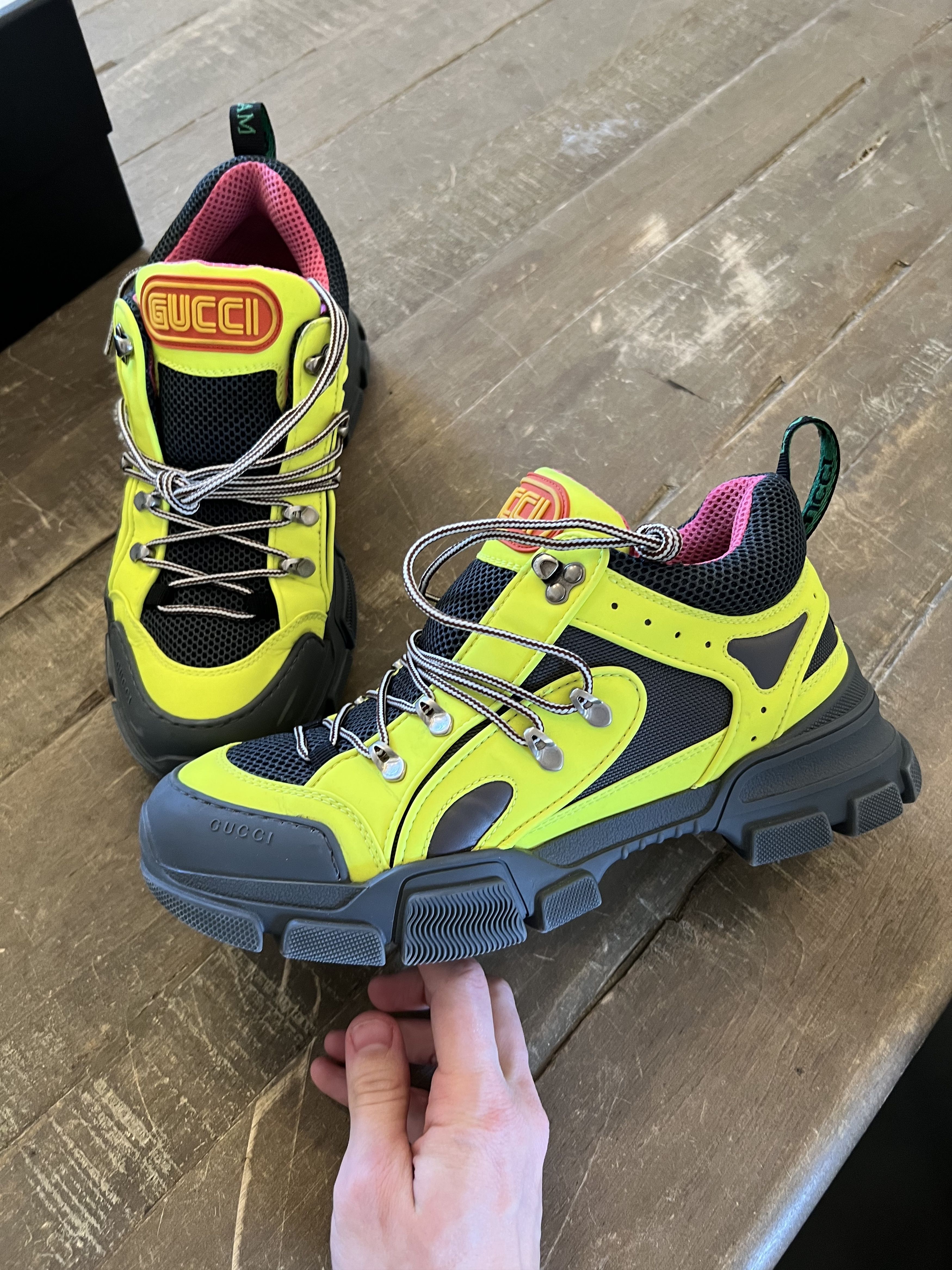 Gucci *LastDrop* Gucci Flashtrek SEGA Reflective Yellow | Grailed