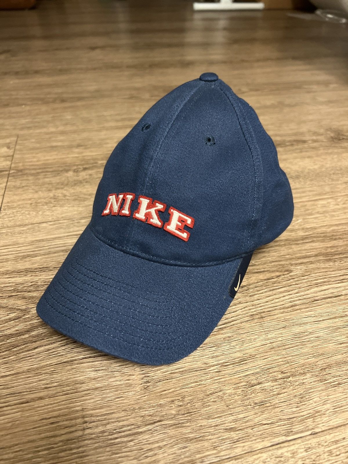 Vintage Nike Red Outline Logo Hat | Grailed