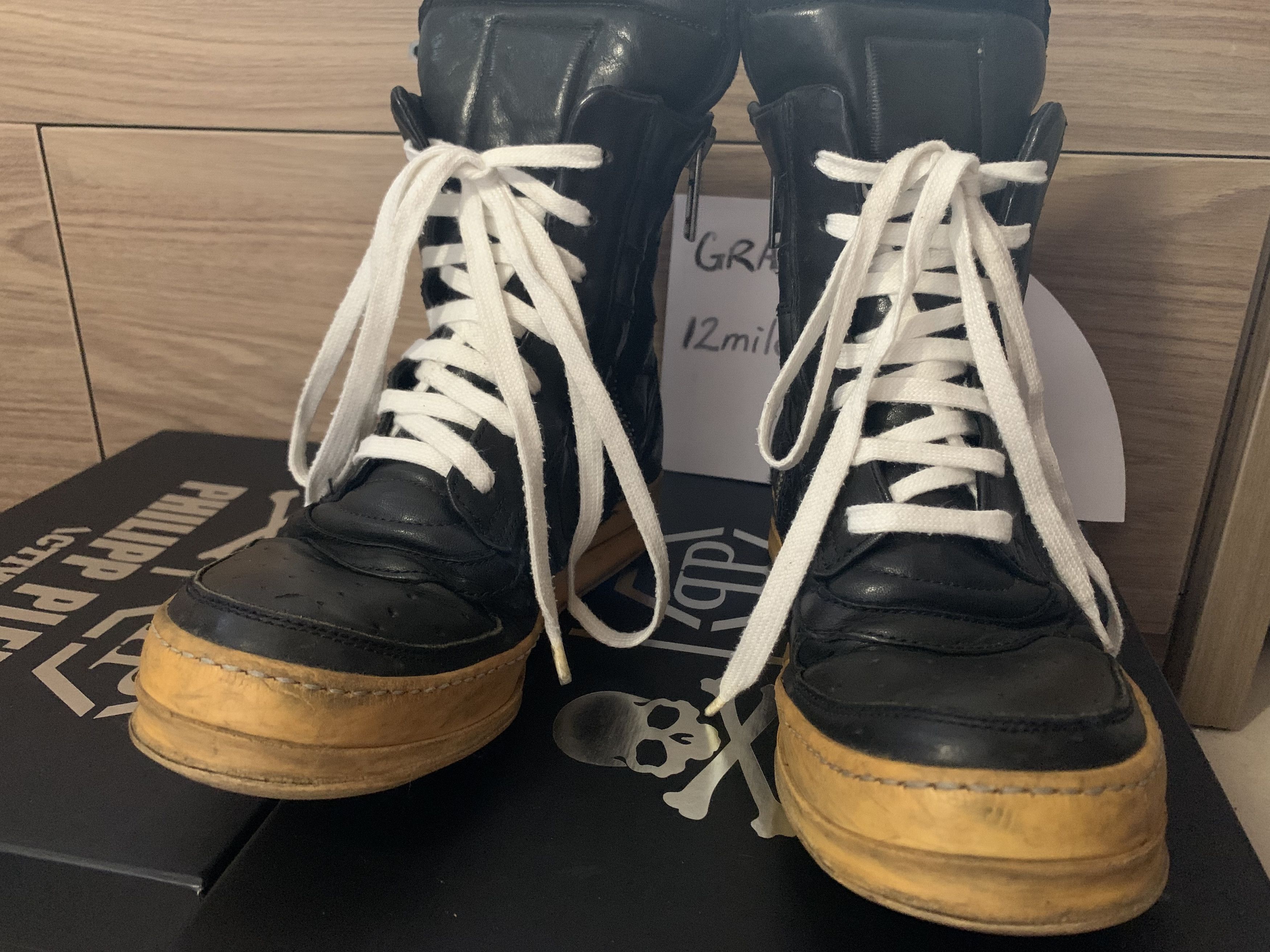 Rick Owens Rick Owens Dunks Black Leather 1st Generation Rare 39 | Grailed