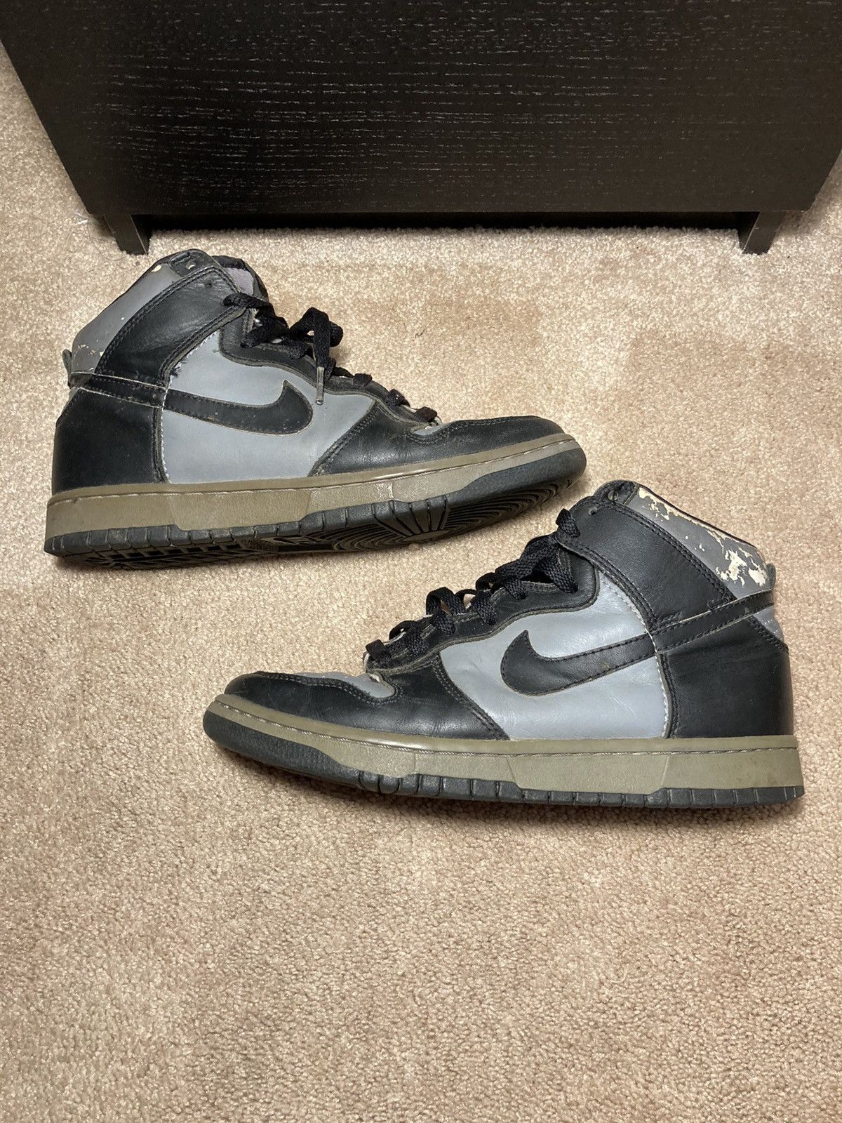 Nike 1999 Nike Dunk High Pro Black Gray 90s Vintage SB OG Zoom 99 | Grailed
