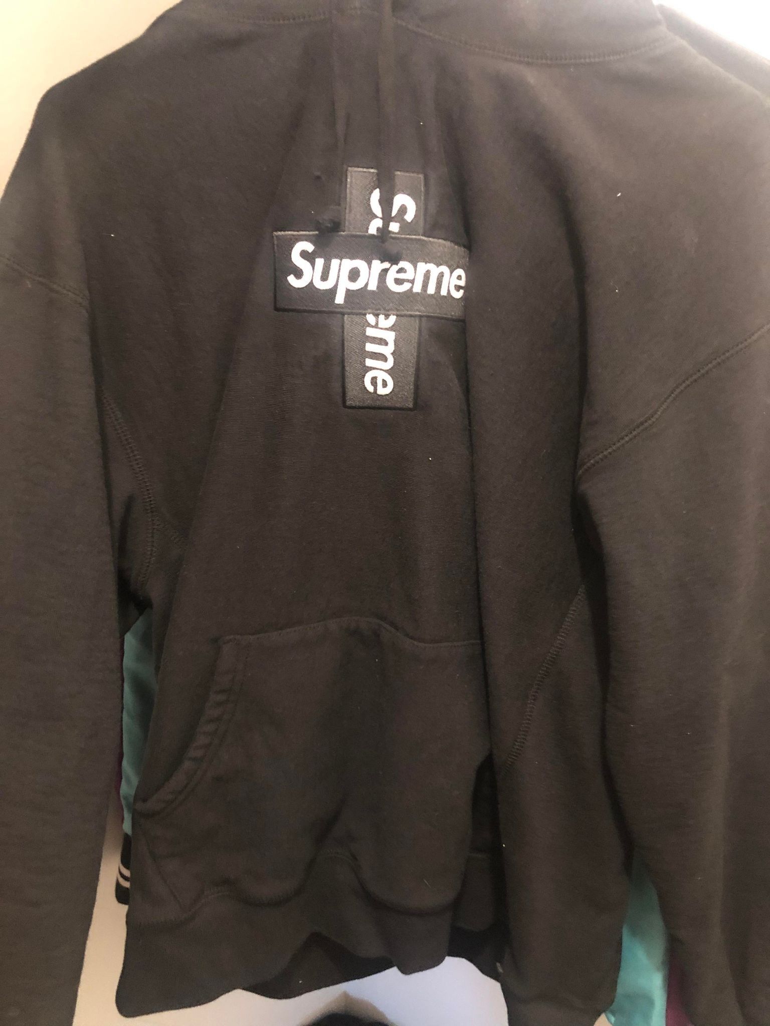 Supreme Supreme Cross Box Logo Hooded Sweatshirt | Grailed