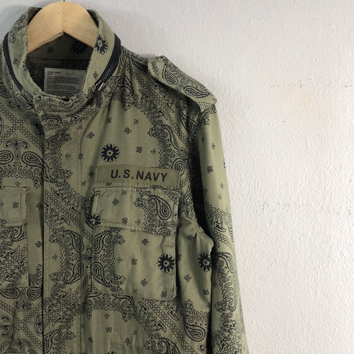 Military Code Combine Field M65 Army Bandana Paisley Design Jacket ...