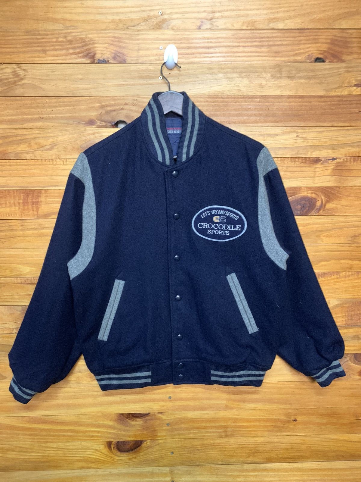 Vintage 🔥Vtg 90s🔥 Crocodile Sport Letterman Patch Varsity Jacket | Grailed