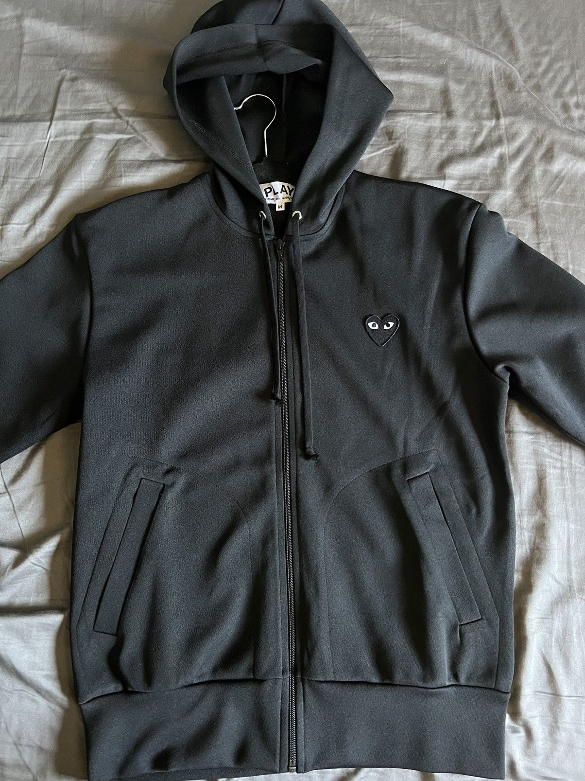 Comme des Garcons Black Heart CDG Zip Up Hoodie | Grailed