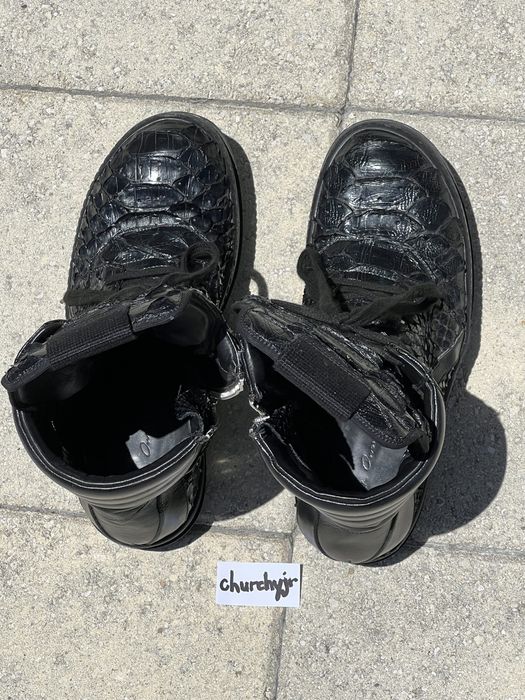 Rick Owens Rick owens black python geobasket SS15 FAUN | Grailed