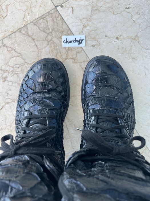 Rick Owens Rick owens black python geobasket SS15 FAUN | Grailed