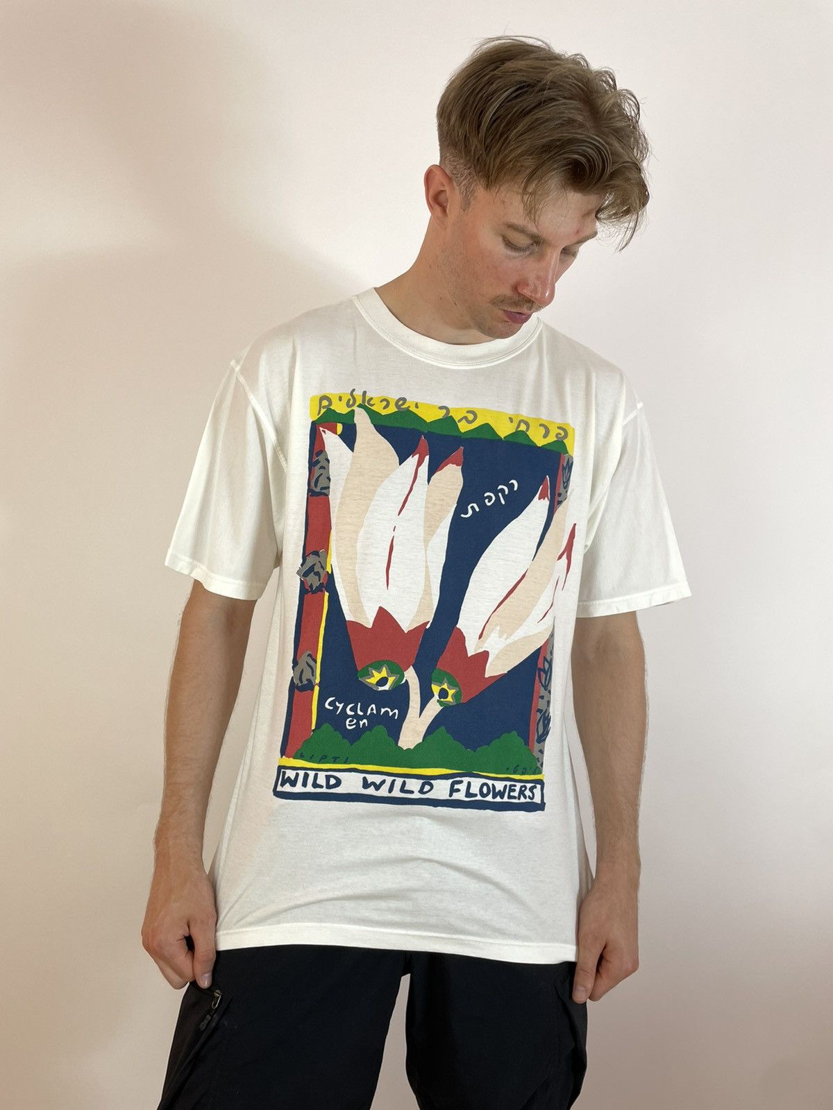 Vintage WILD WILD FLOWERS LIPTI Art to wear T-shirt vintage size L ...