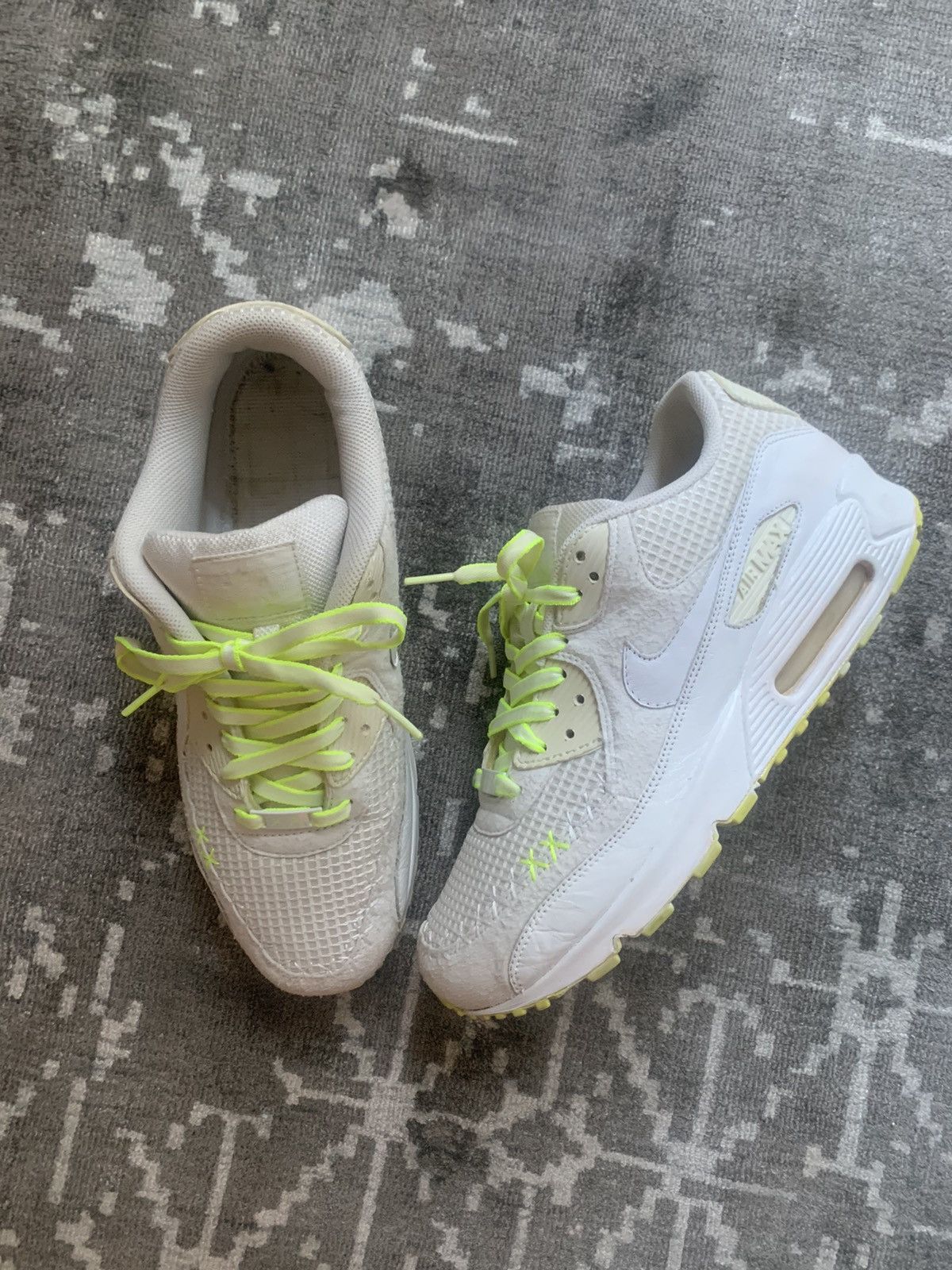 Kaws × Nike KAWS x Air Max 90 Premium White | White-Volt | Grailed
