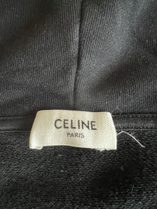 Celine Celine Hooded Logo Hoodie Zip Up | Grailed