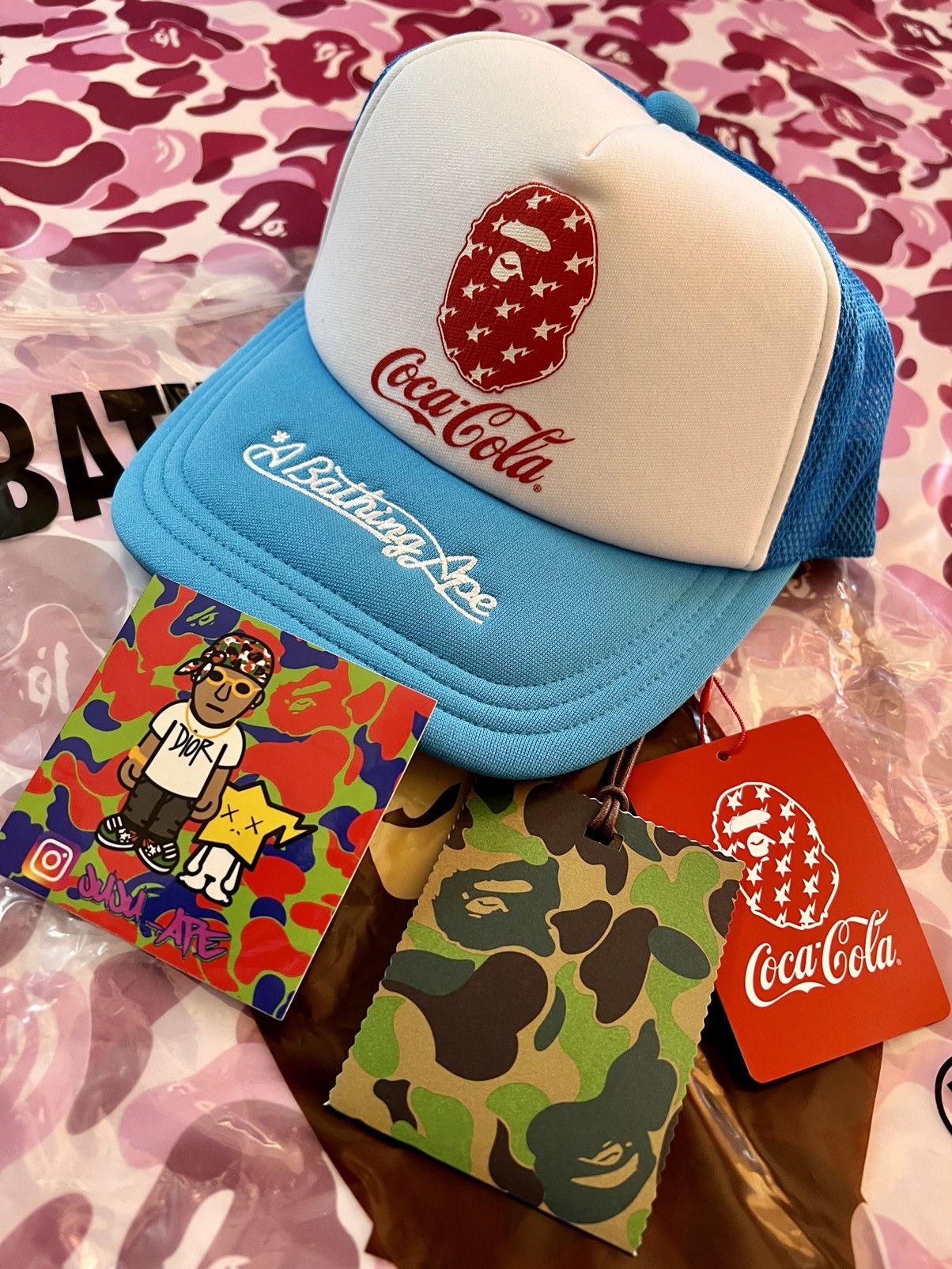 Bape Bape x Coca Cola Mesh Cap | Grailed