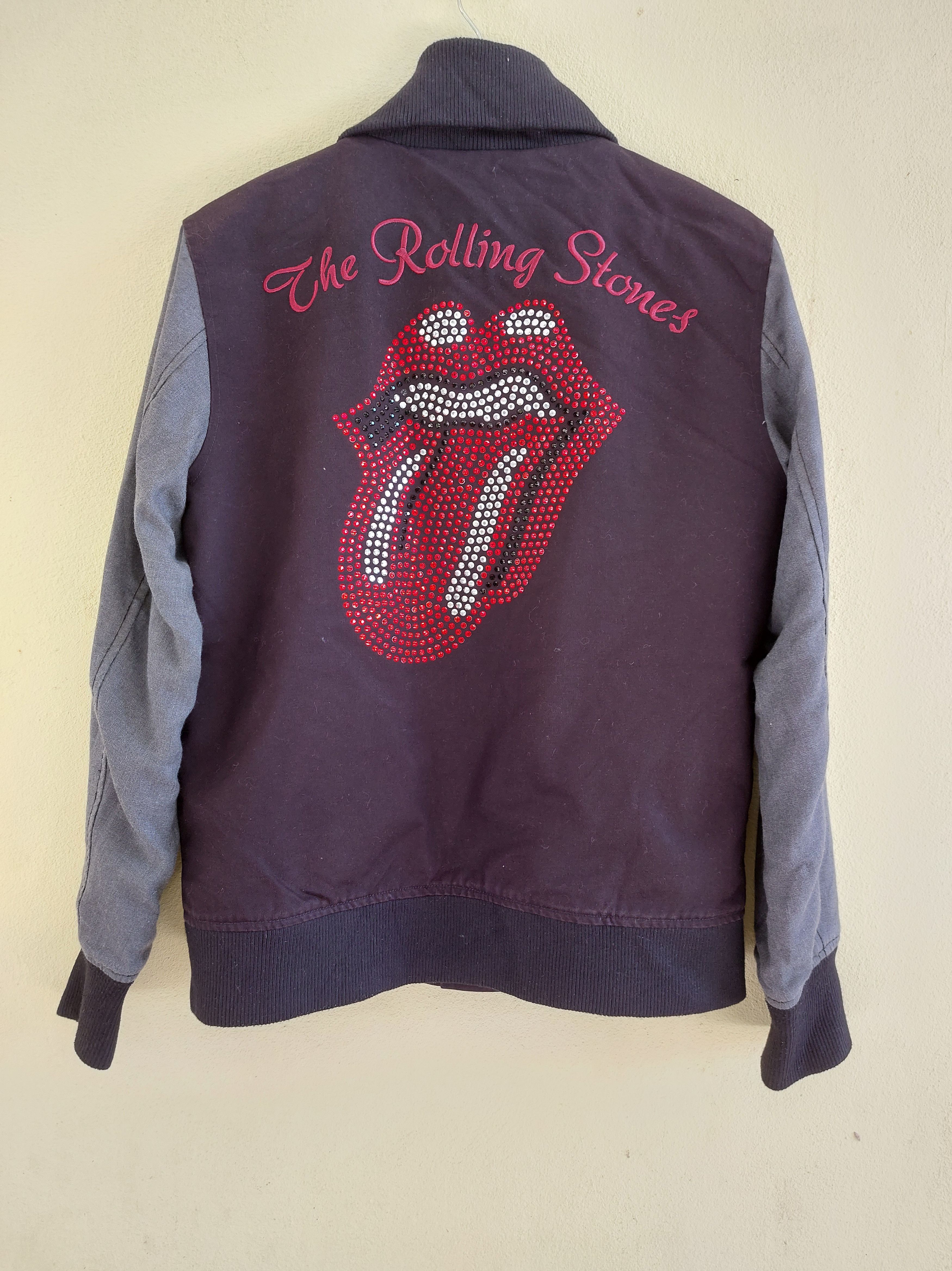 The Rolling Stones THE ROLLING STONES embroidered with glitter varsity ...
