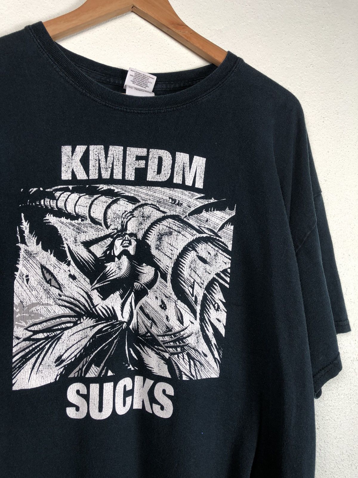 Vintage Vtg KMFDM Sucks A Message From Satan Band Tshirt | Grailed