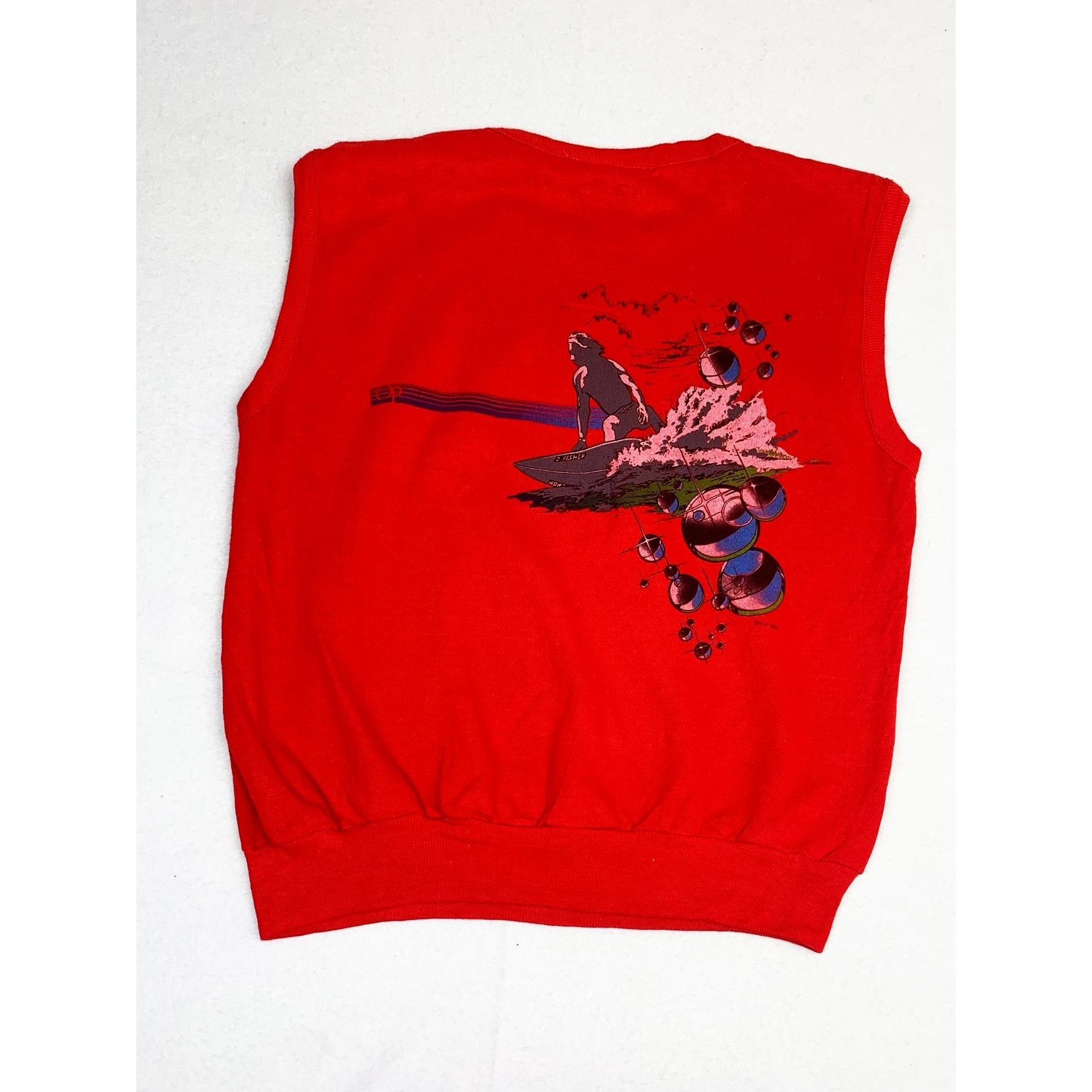 Ocean Pacific Vintage 80s Ocean Pacific OP Sweater Vest Large Red Beach ...