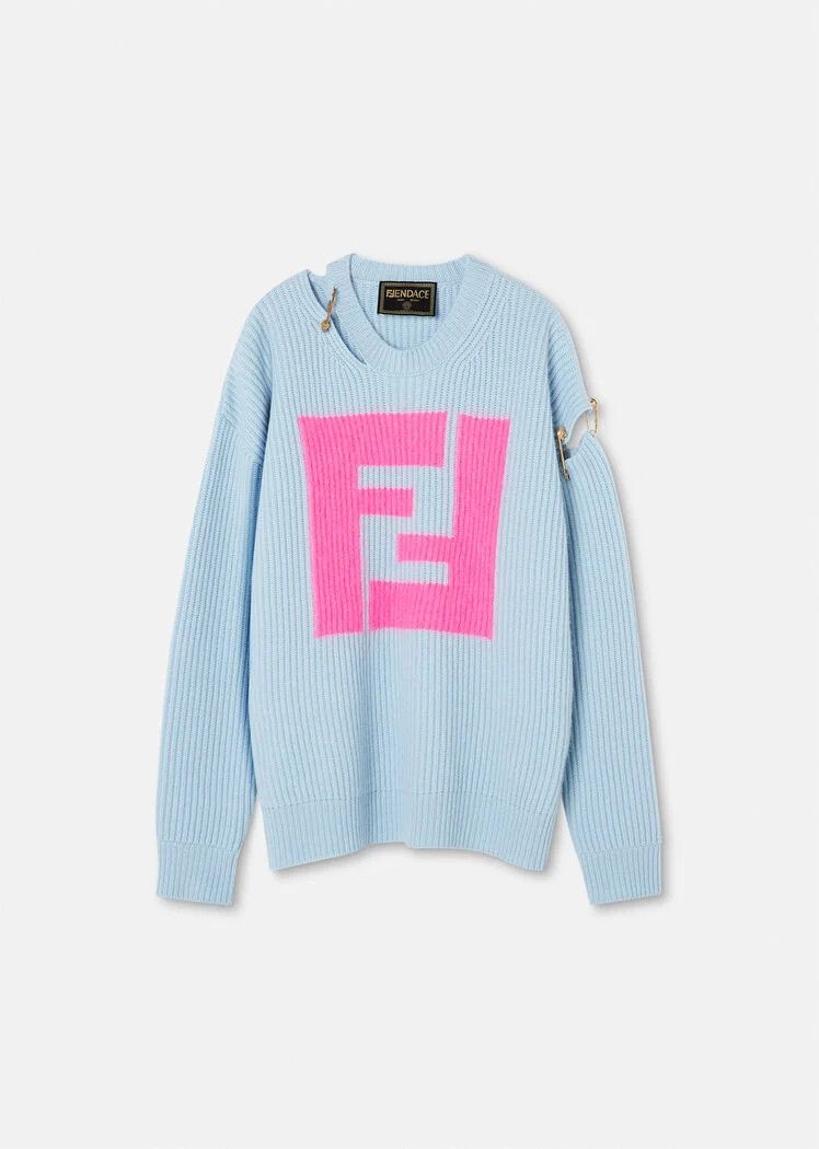 Fendi × Versace SWEATER WITH FENDACE CUT-OUT | Grailed