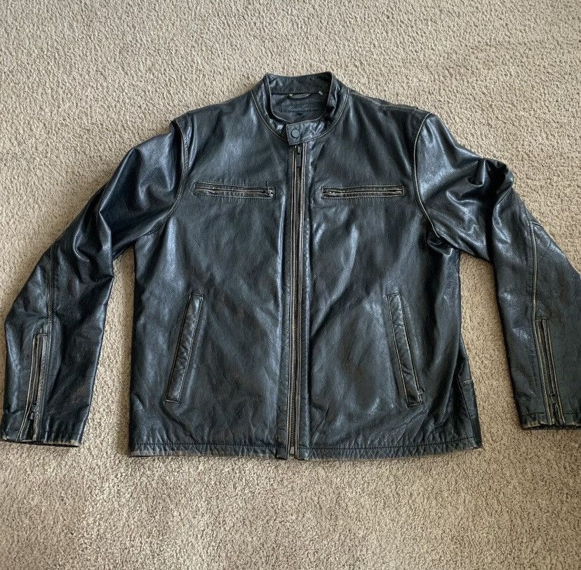 Kenneth Cole Kenneth Cole New York Black Leather Moto Jacket | Grailed
