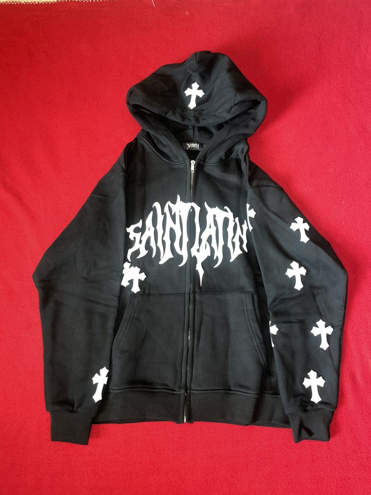 Streetwear × Vintage Cross Zip Up - Black | Grailed