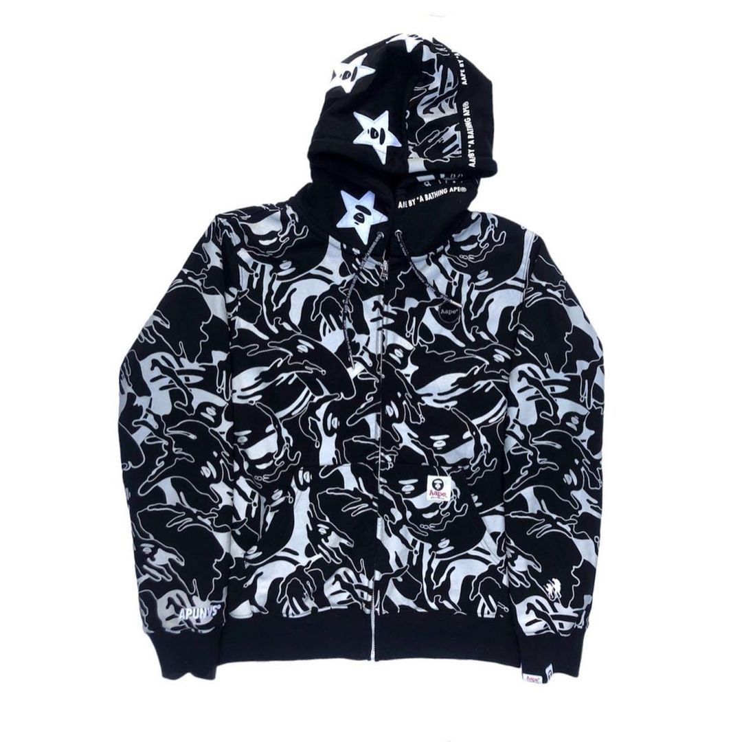 Aape BAPE APUNVS Reflective Hoodie | Grailed