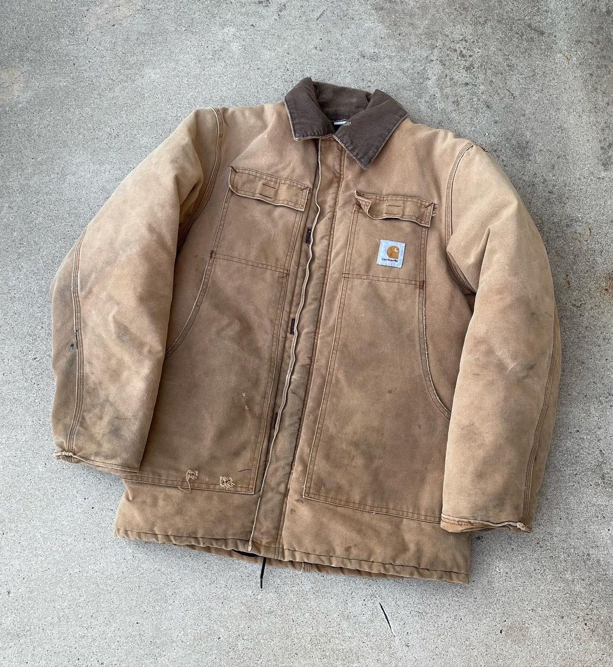 Carhartt × Vintage 80s/90s USA Carhartt C26 Brown Duck Canvas Jacket Men’s M | Grailed