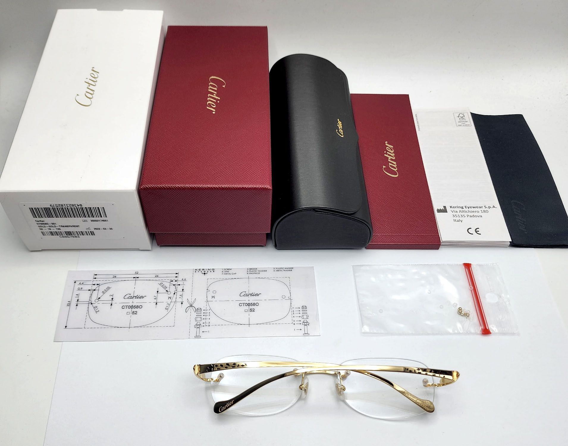 Cartier NEW! Cartier Gold Panther Spotted Black Glasses | Grailed