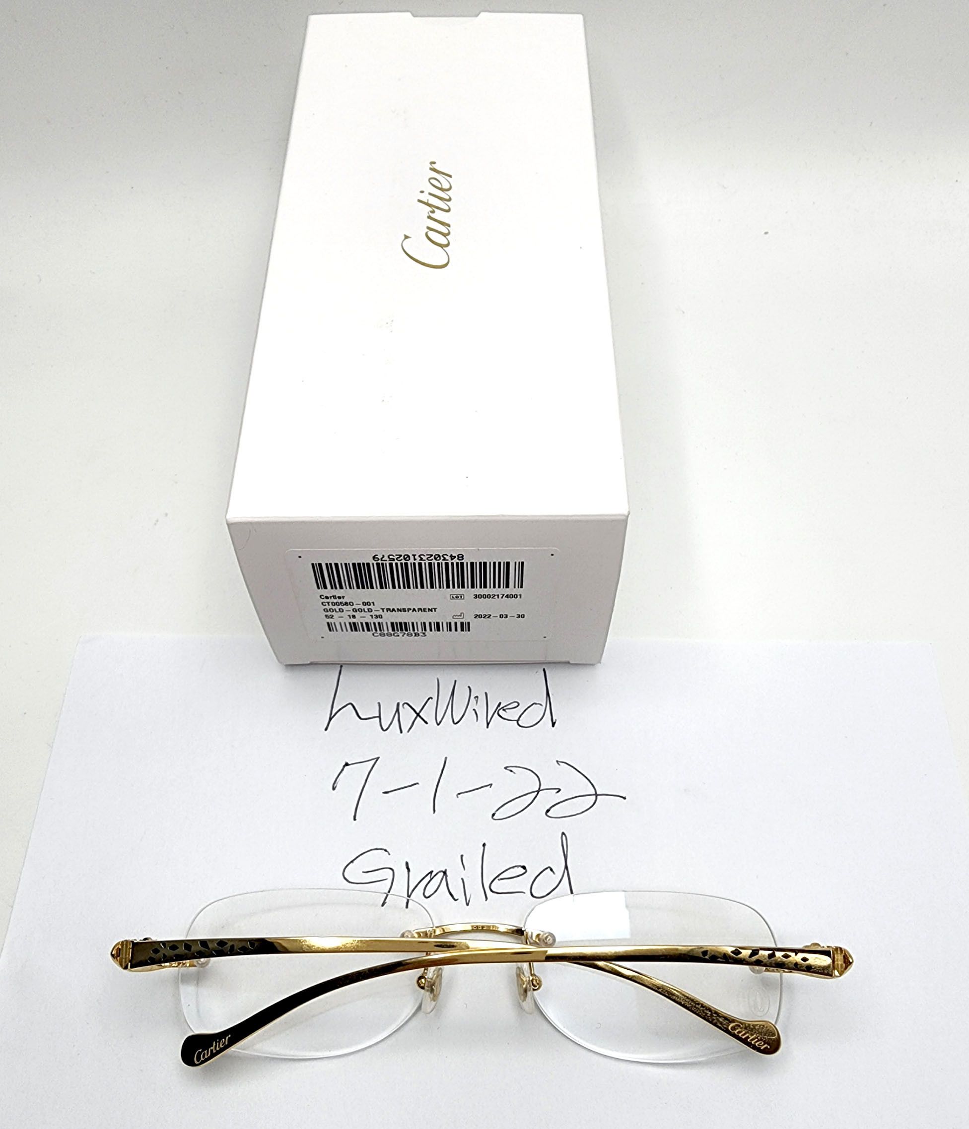 Cartier NEW! Cartier Gold Panther Spotted Black Glasses | Grailed