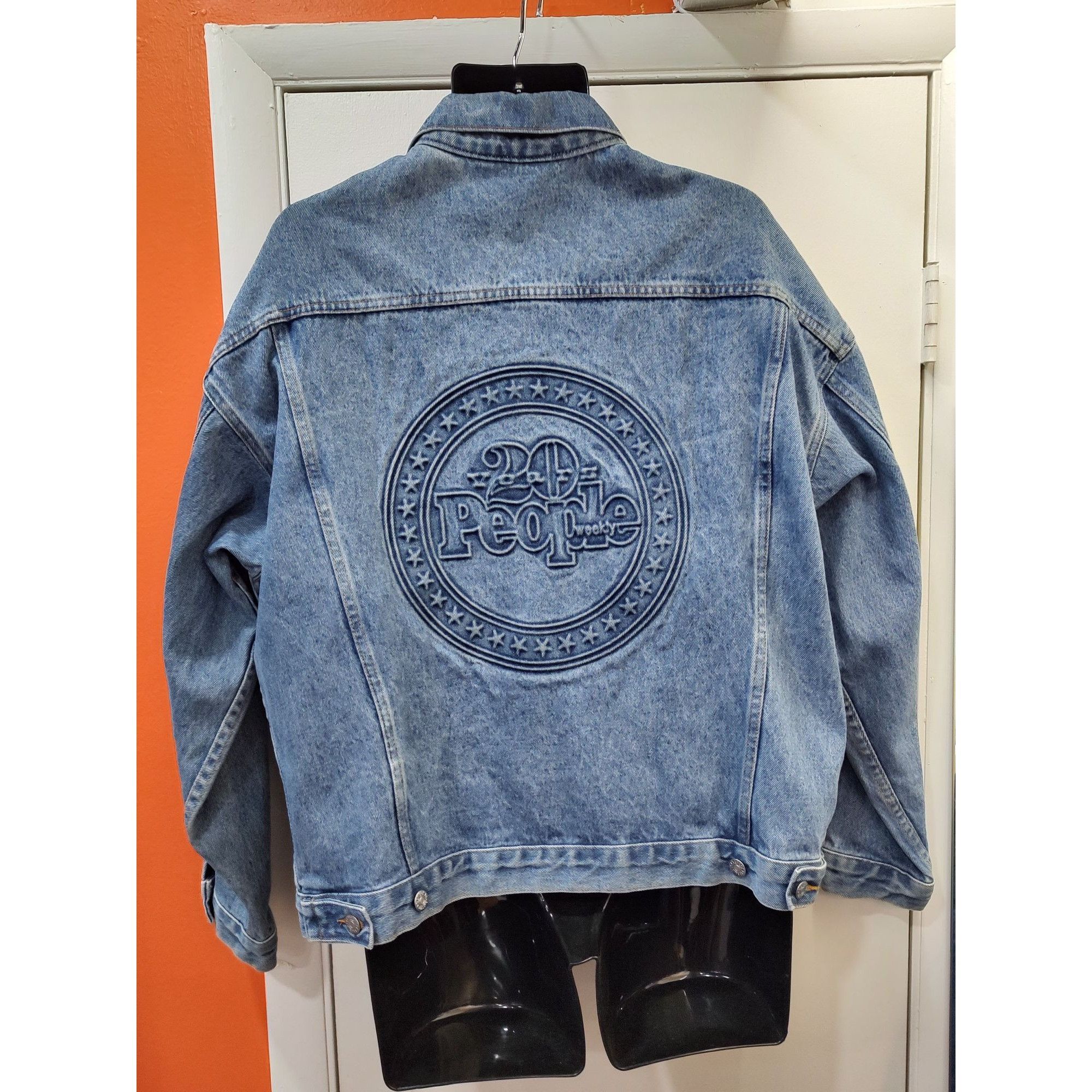Vintage Tyca Denim Jacket Embossed 20th Year People Weekly | Grailed