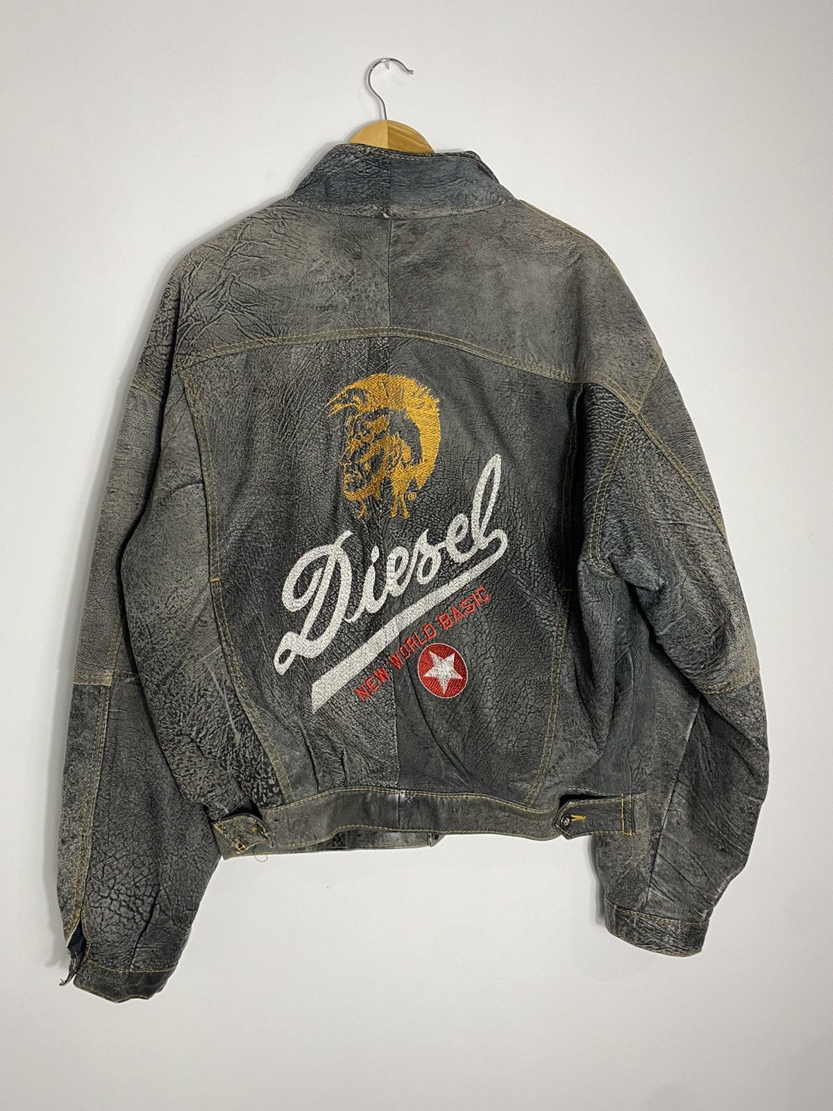 Diesel × Vintage Diesel Leather Jacket New World Basic 90s | Grailed